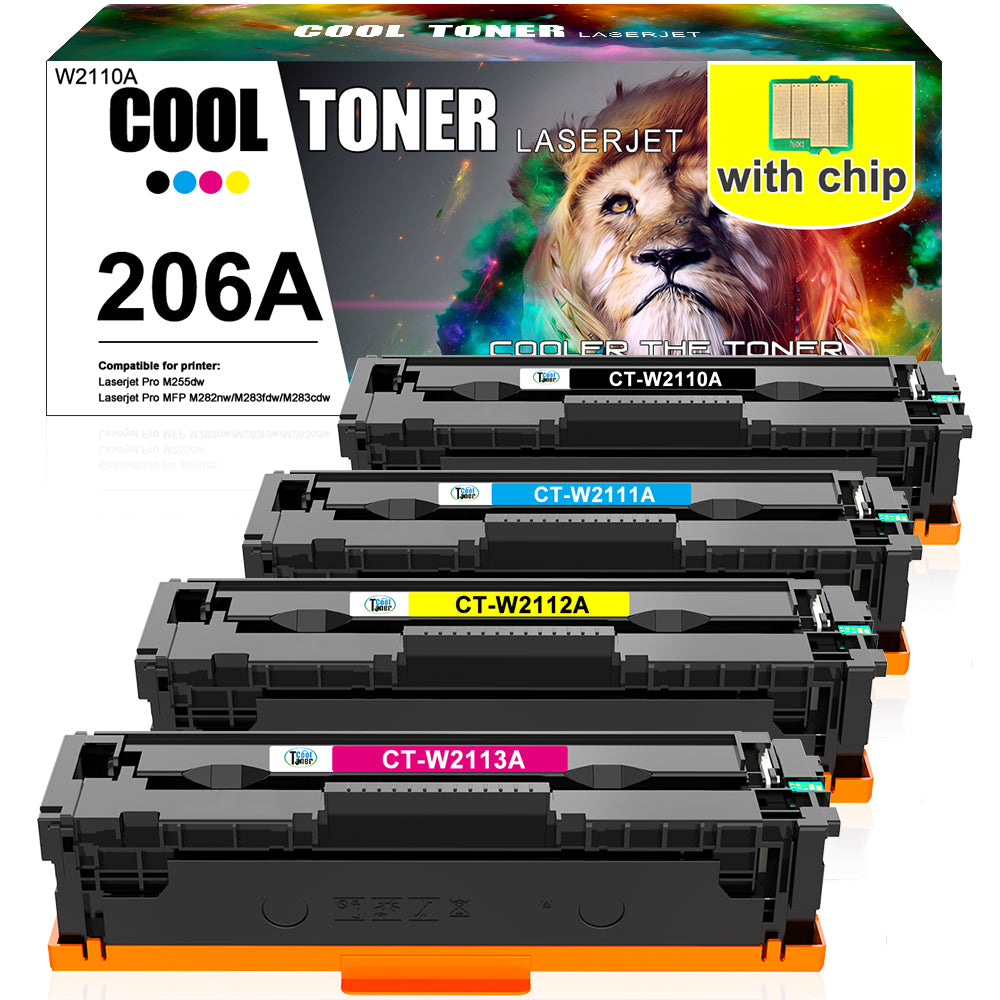Compatible HP 206A Toner Cartridge Set - 4 Pack - With Chip – Cool Toner