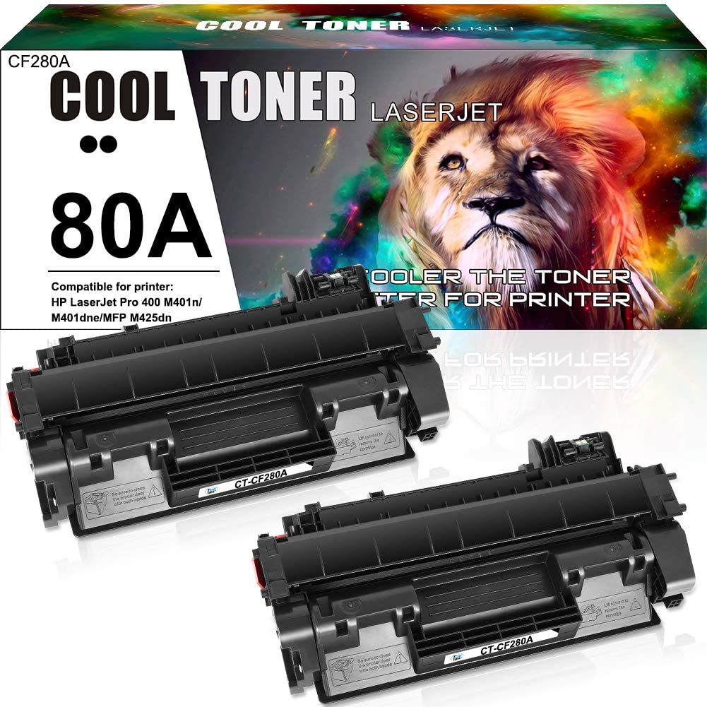 Compatible Toner Cartridge Replacement for HP 80A CF280A (Black, 2PK ...