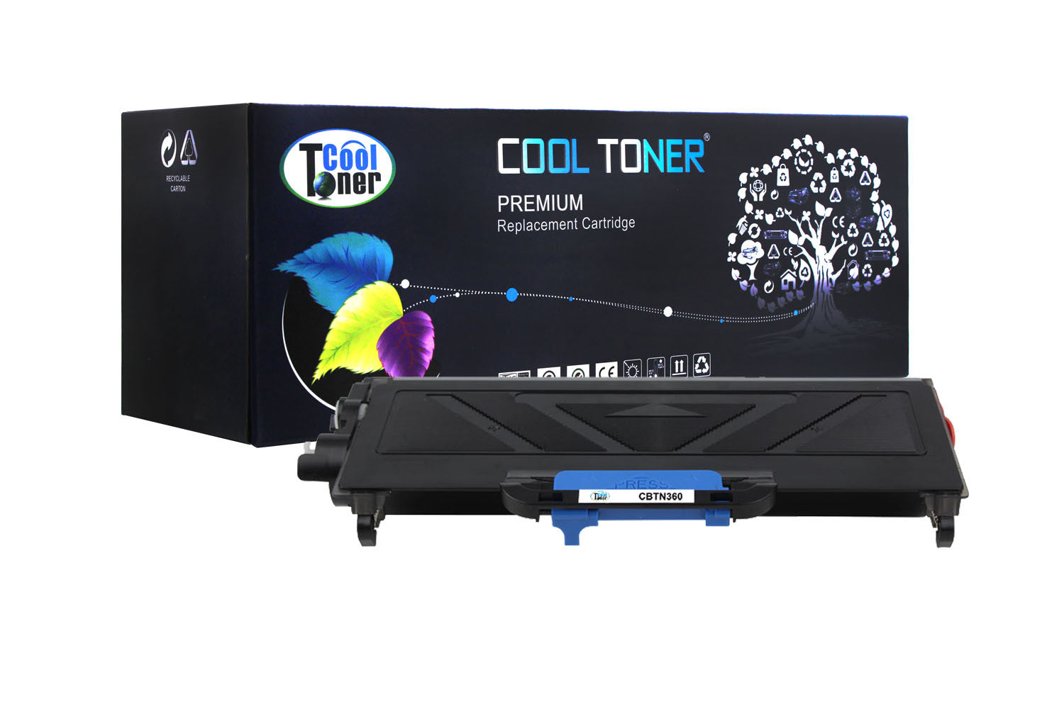 Compatible Toner Cartridge Replacement for Brother TN360 TN-360 TN 360 ...